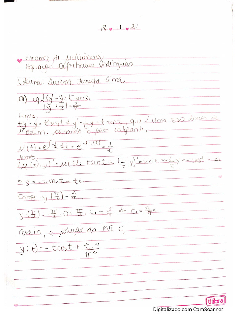 exercicio 1 edo | PDF