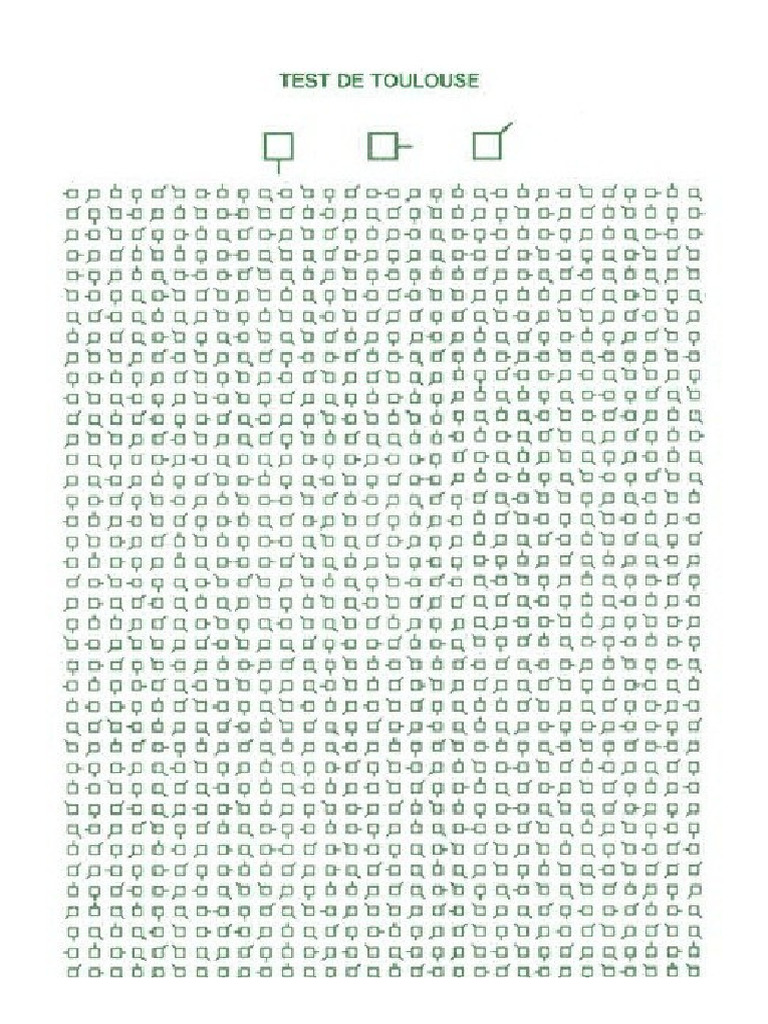 Test de Toulouse PDF | PDF