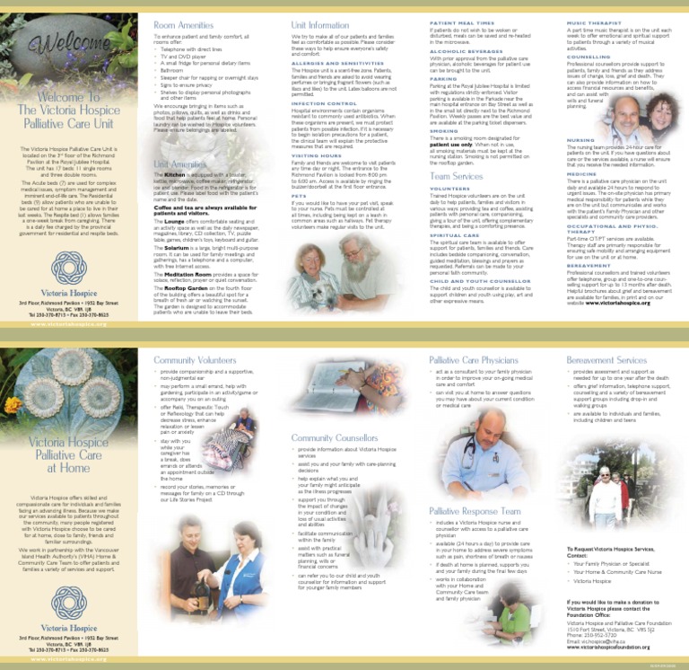 Welcome To The Victoria Hospice Palliative Care Unit: Room Amenities ...