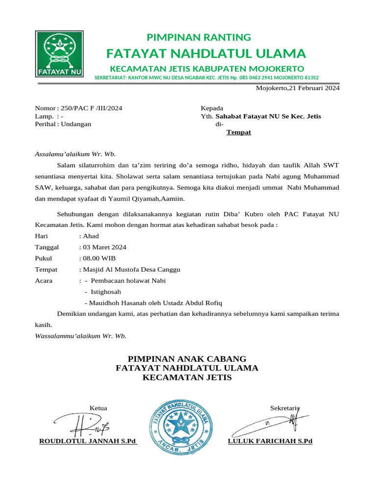 Contoh Undangan | PDF