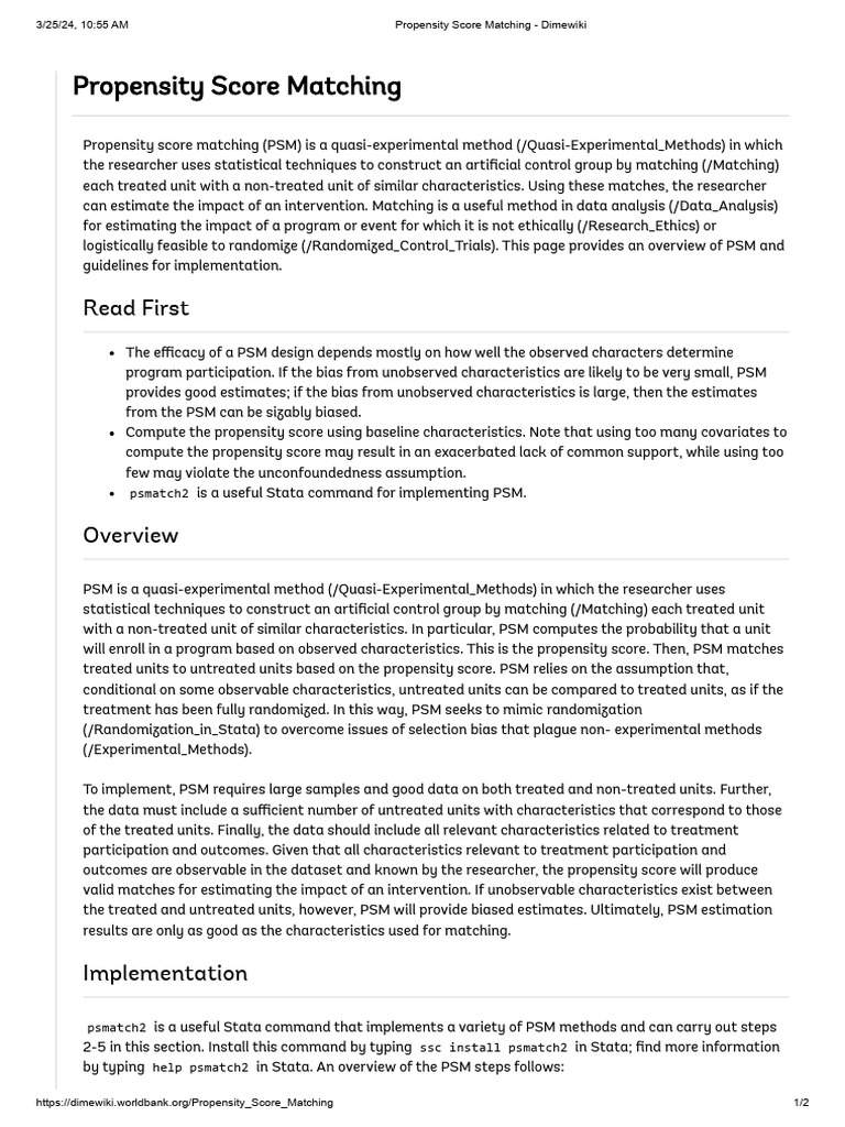 Python Guide to Propensity Score Matching | PDF | Research Methods ...