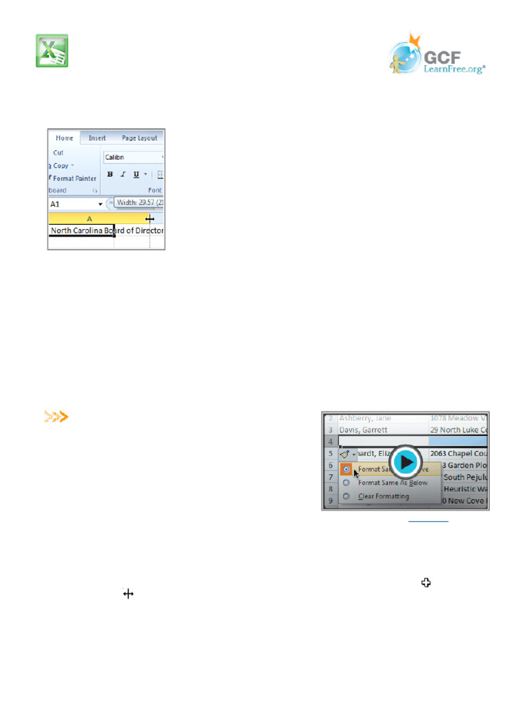 Modifying Columns, Rows, and Cells | PDF | Microsoft Excel | Spreadsheet