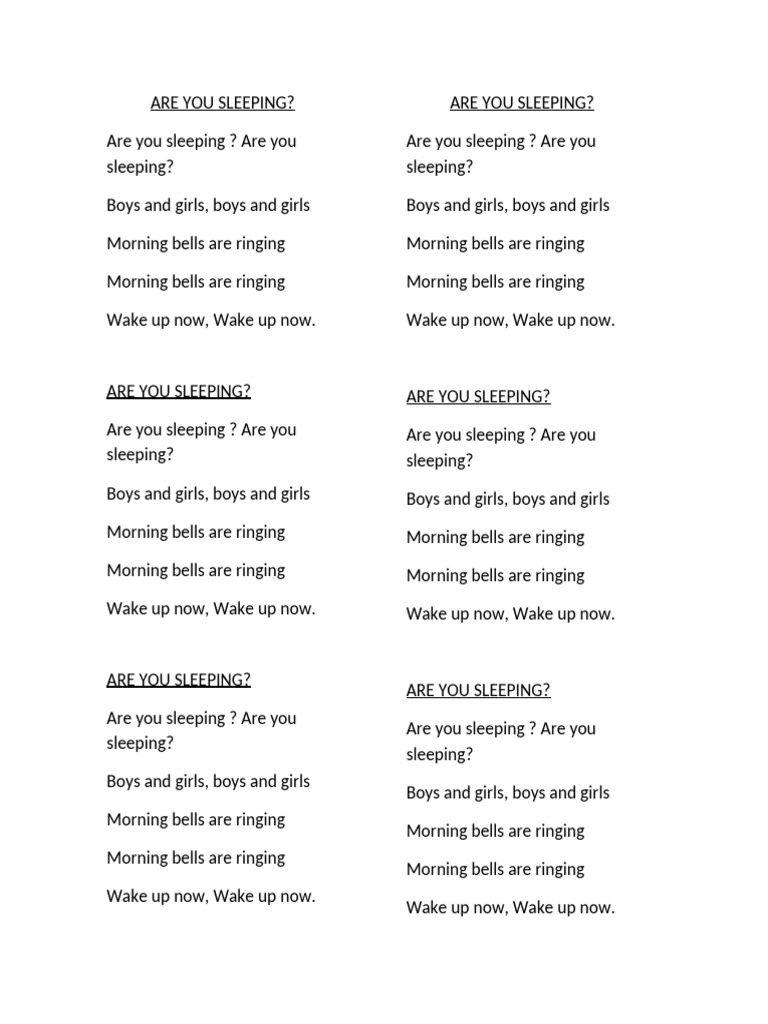 Are You Sleeping | PDF | Wellness