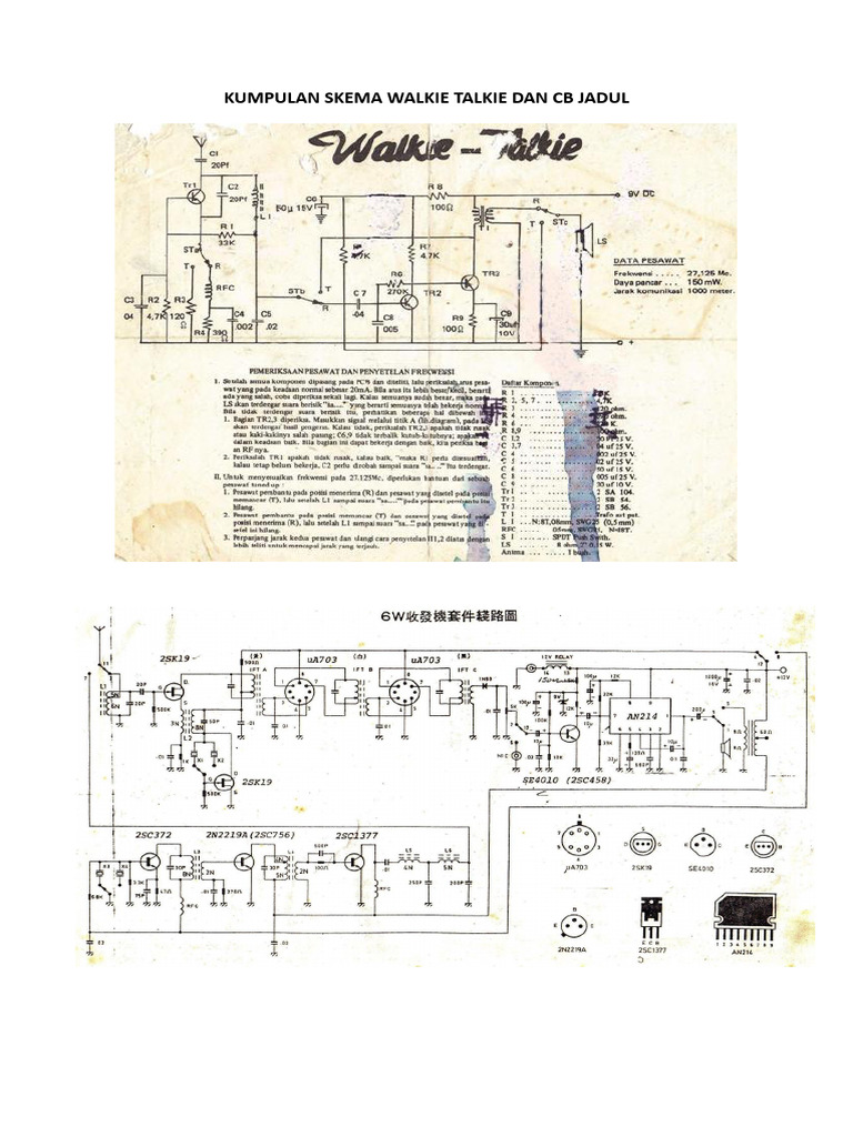 Kumpulan Skema Walkie Talkie Dan CB Jadul | PDF