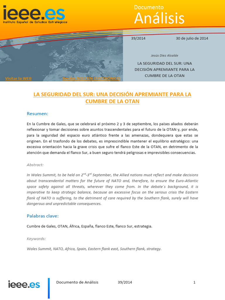DIEEEA39-2014 Cumbre Gales JDA | PDF | OTAN | Jihadismo