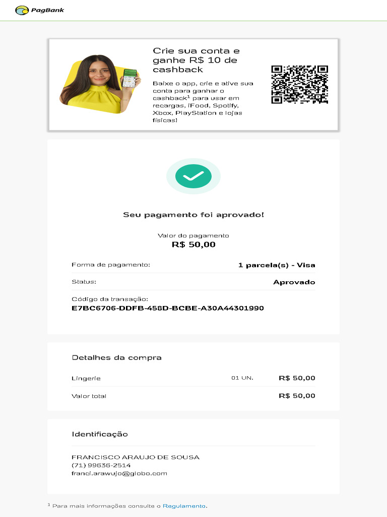 Comprovante Pagbank | PDF