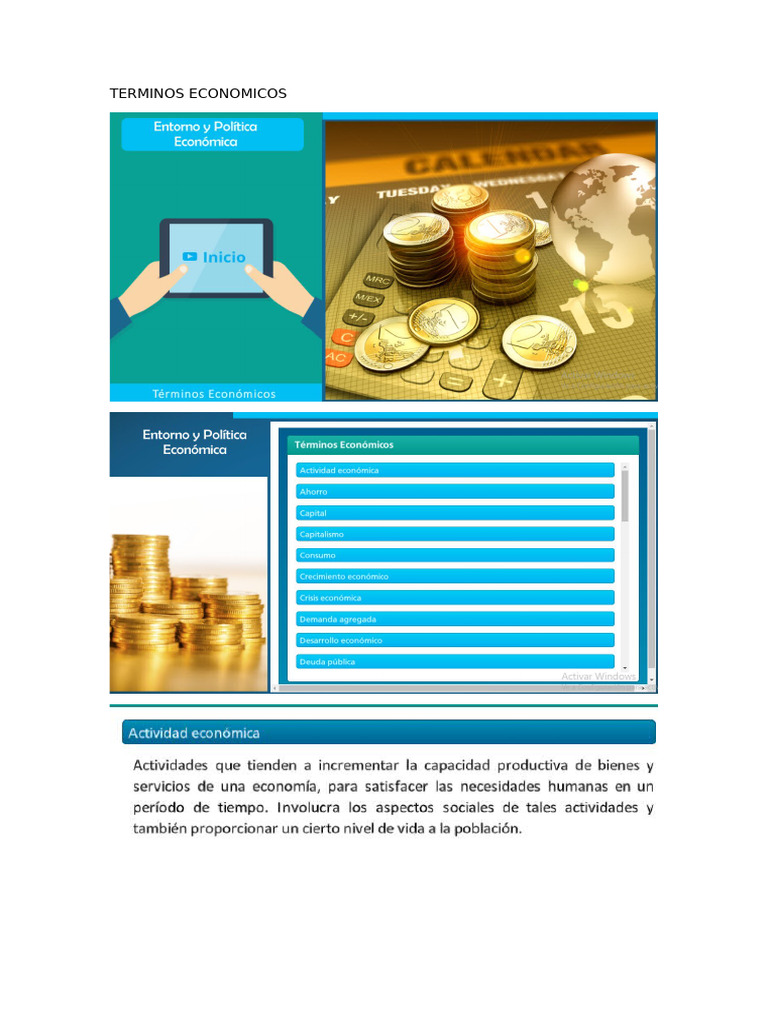 Terminos Economicos | PDF