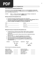 Polyatomic Ionic Compounds Worksheet FLS | PDF