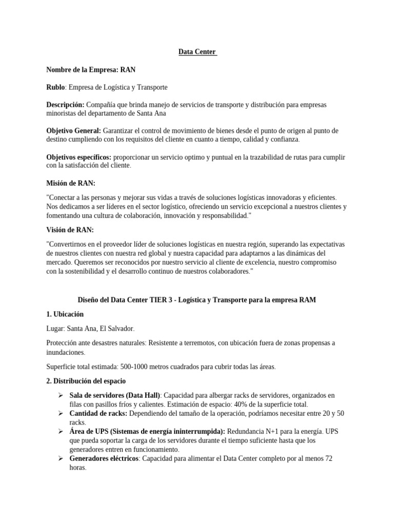 RAN | PDF | Servidor (Computación) | Centro de datos