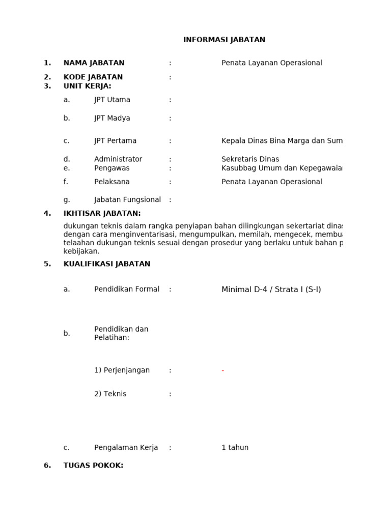 Skp Penata Layanan Operasional Pdf