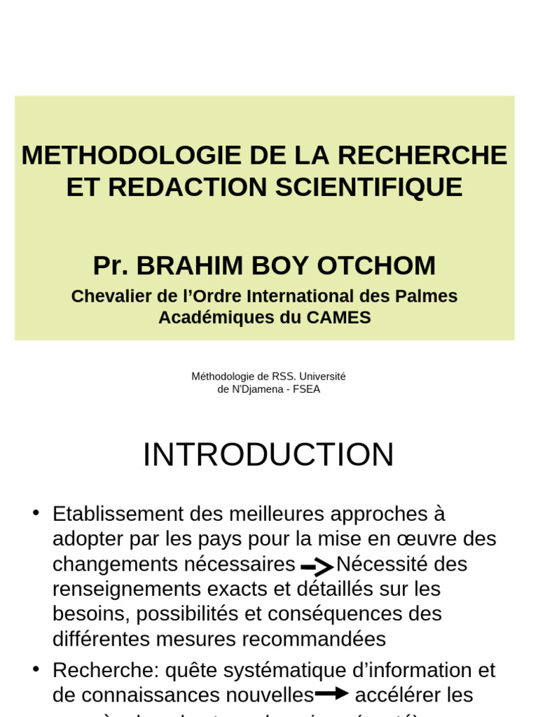 Méthodologie de la recherche et rédaction scientifique | PDF | Méthode scientifique | Vérité
