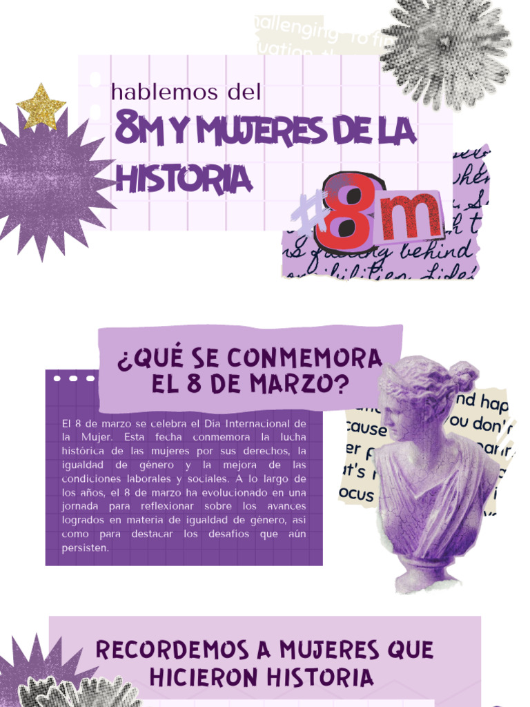 Mujeres que hicieron historia en el 8M | PDF | Ciencias sociales | Historia