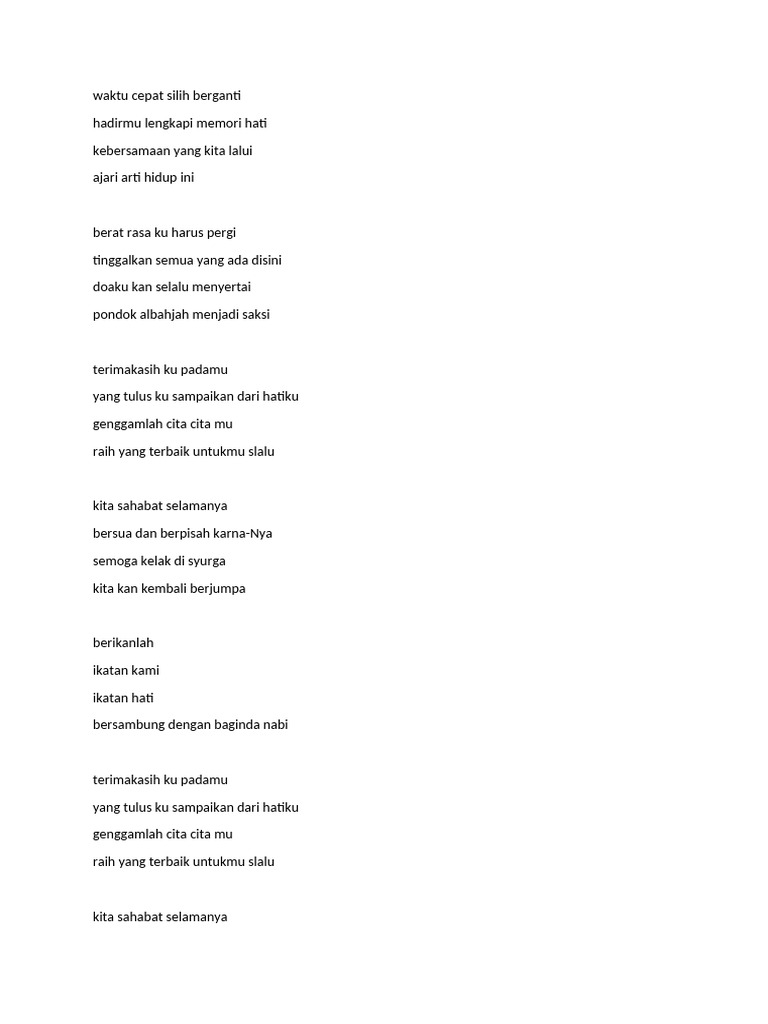 Waktu Cepat Silih Berganti - Perpisahan | PDF | Agama & Spiritualitas ...