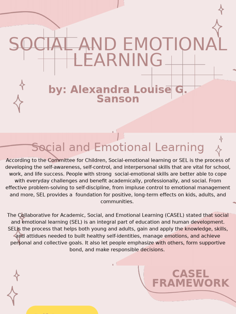 Social and Emotional Learning | PDF | Teachers | Cognitive Science