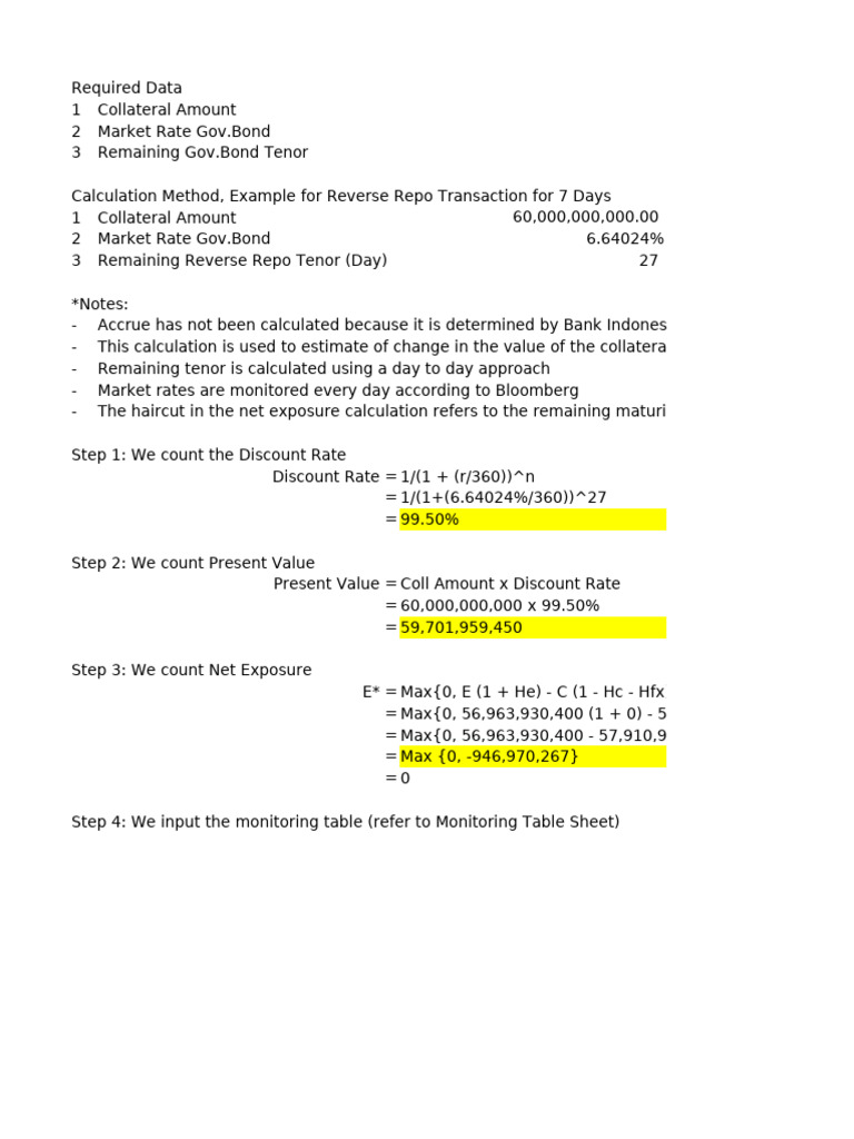 Worksheet Reverse Repo Monitoring | PDF | Repurchase Agreement ...