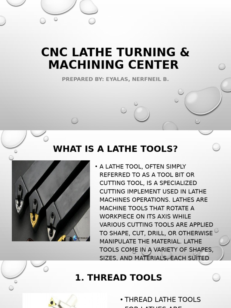 CNC Lathe Tooling and Machining Center | PDF | Machining | Drilling
