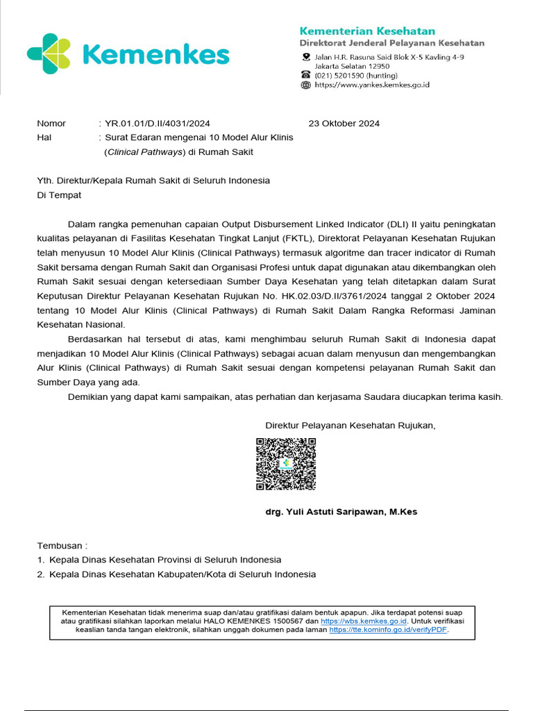 Surat Edaran 10 Model CP Final 2024 | PDF