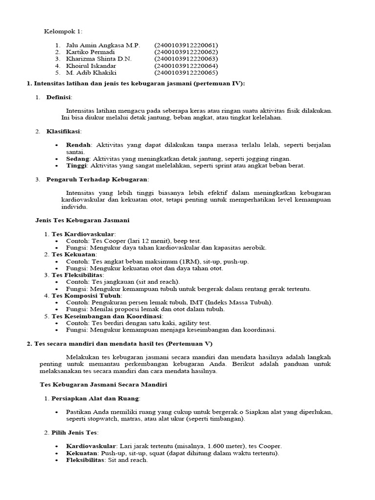 T2 Eksplorasi Konsep - Kebugaran | PDF