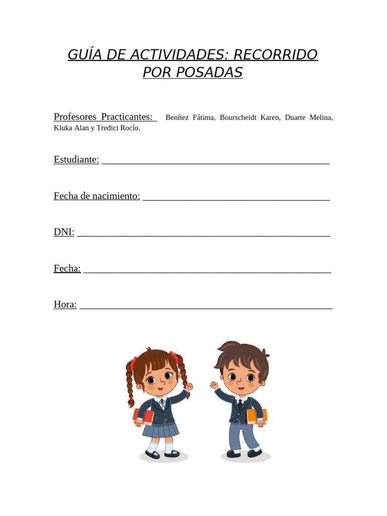 Guía de Actividades Recorrido Por Posadas | PDF