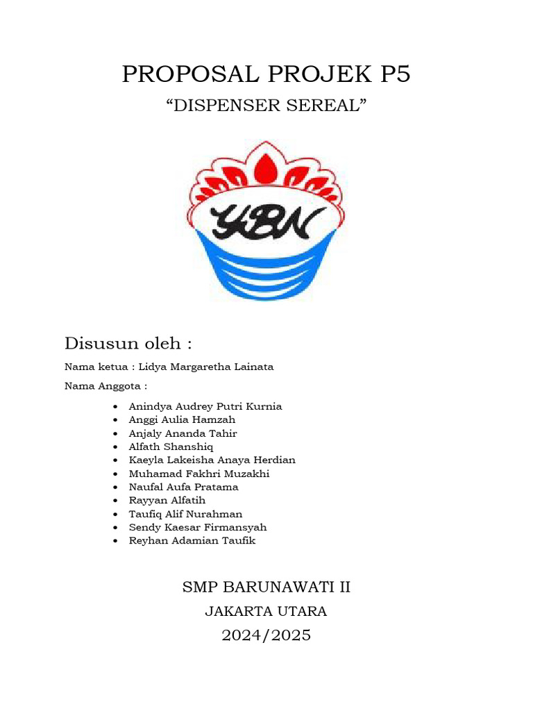 Proposal Projek P5 | PDF