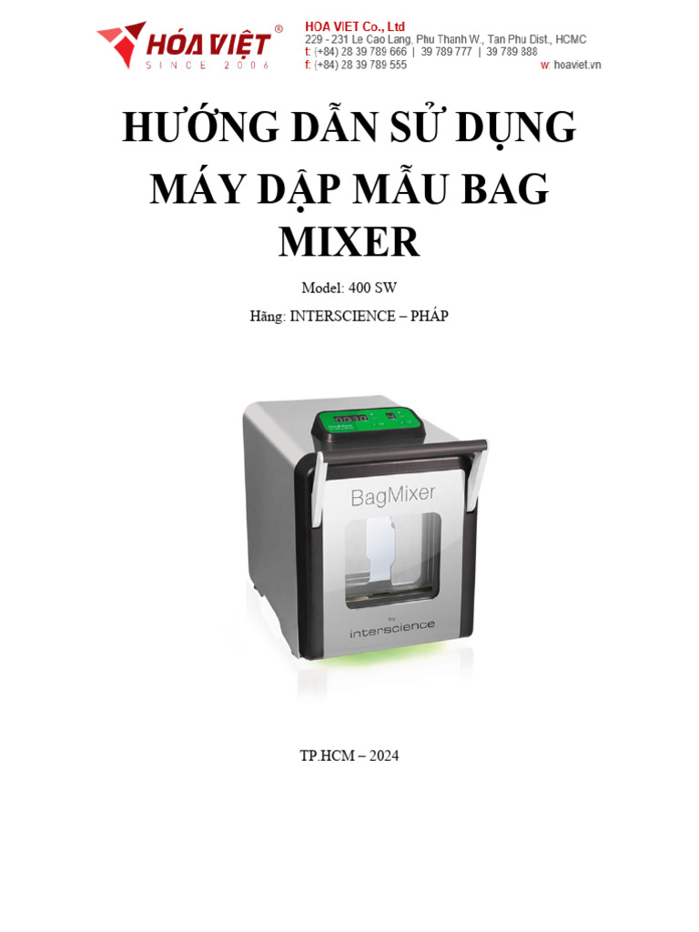 HDSD Bagmixer 400 SW | PDF