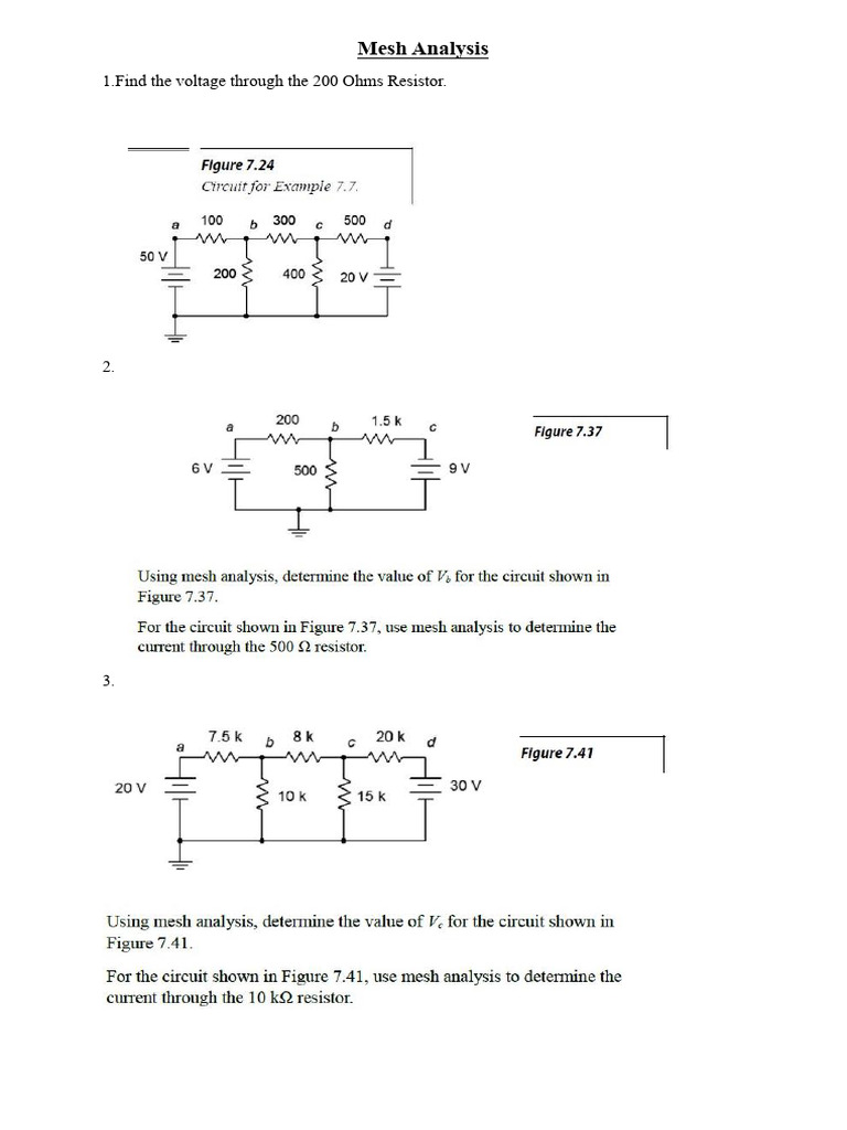 Principles of Electrical Engineering - Unit - II Problem Questions | PDF