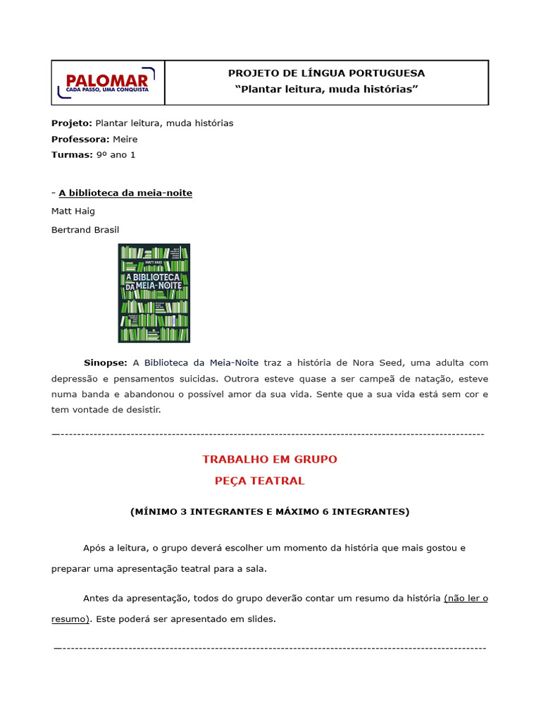 Projeto Plantar Leitura, Muda Histórias - 4o Livro - 3a Etapa - 9o Ano ...