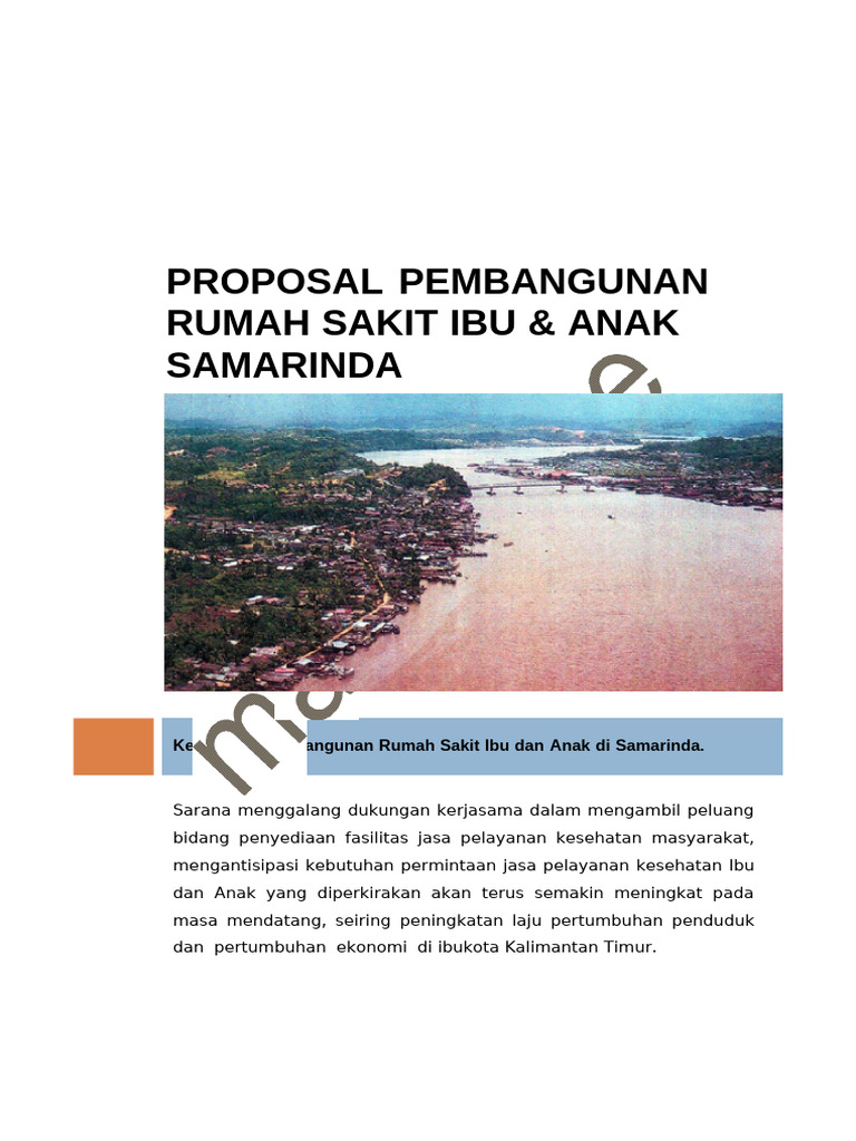 Contoh Proposal Pembangunan Rumah Sakit | PDF