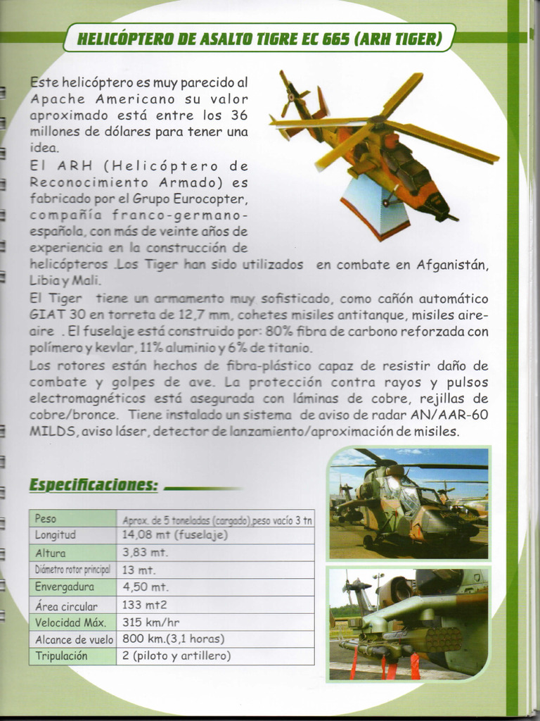 Helicoptero Arh Tiger | PDF