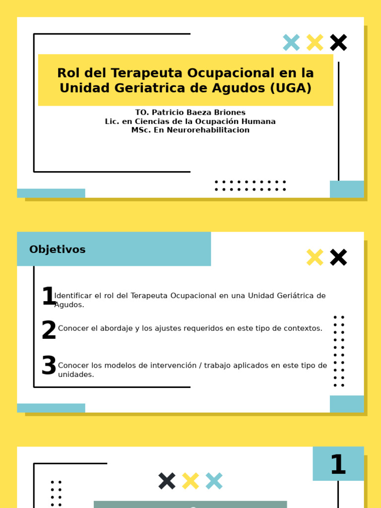 Rol del Terapeuta Ocupacional en UGA | PDF | Hospital | Geriatría