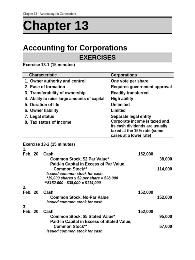 Chapter 13 | PDF | Retained Earnings | Treasury Stock