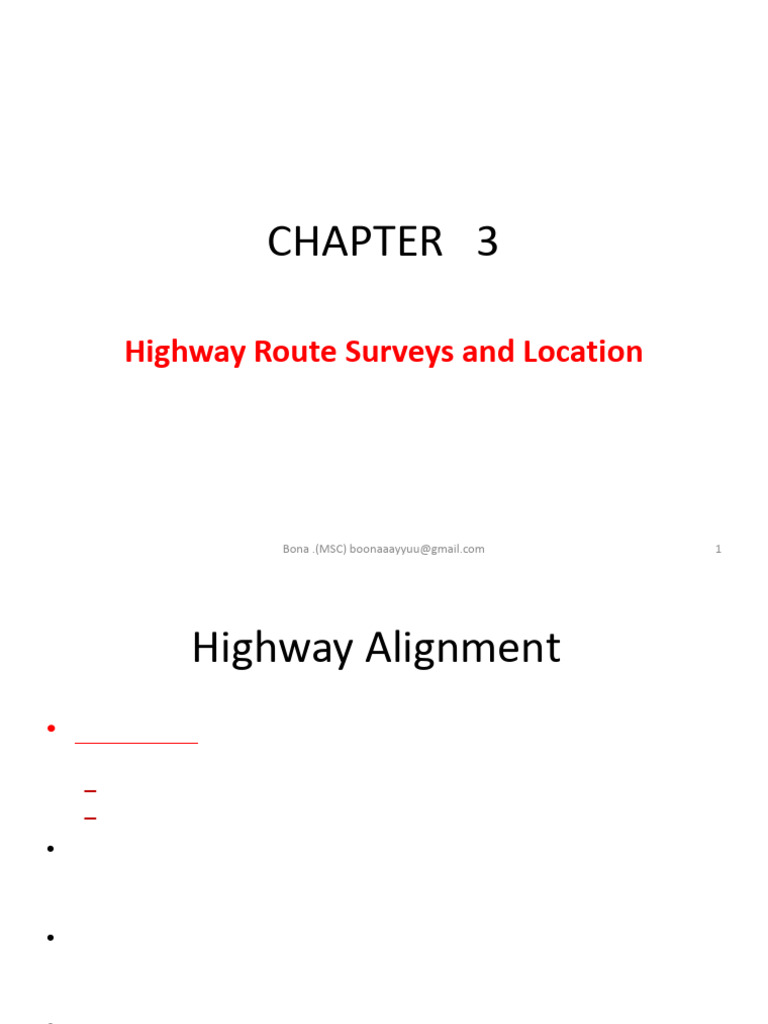 CHAPTER 3 Route Survey and Location | PDF | Surveying | Road