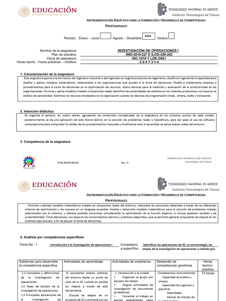 Temario Io1 | PDF | Evaluación | Software