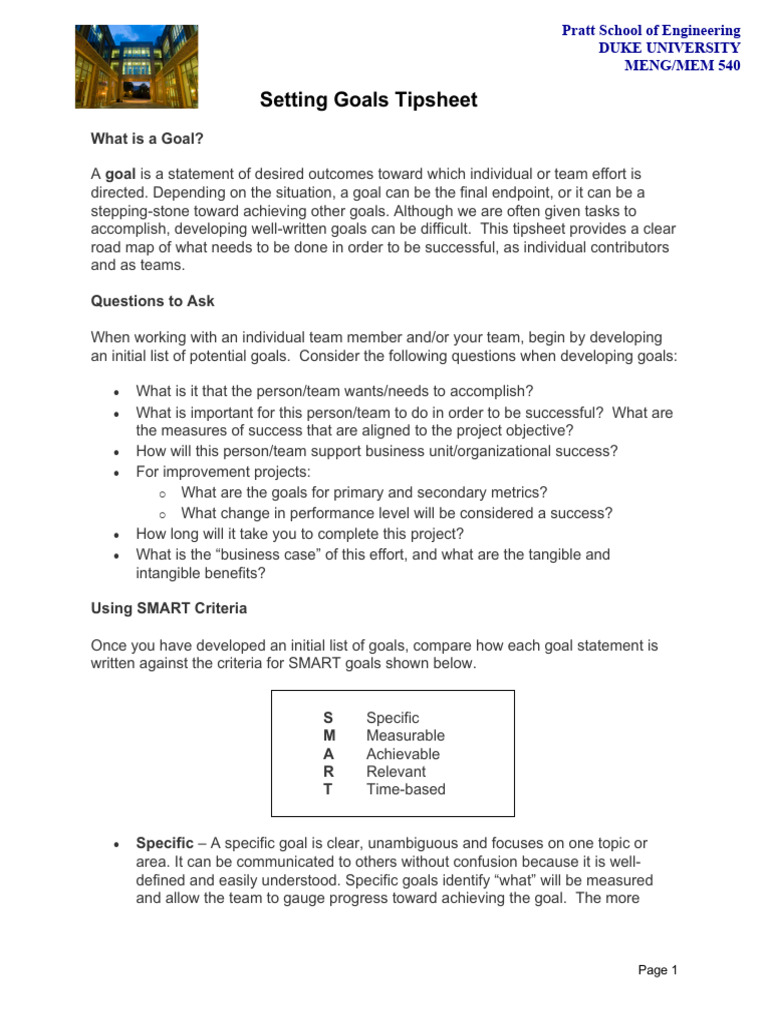 Effective Goal Setting Strategies | PDF | Goal | Cognition