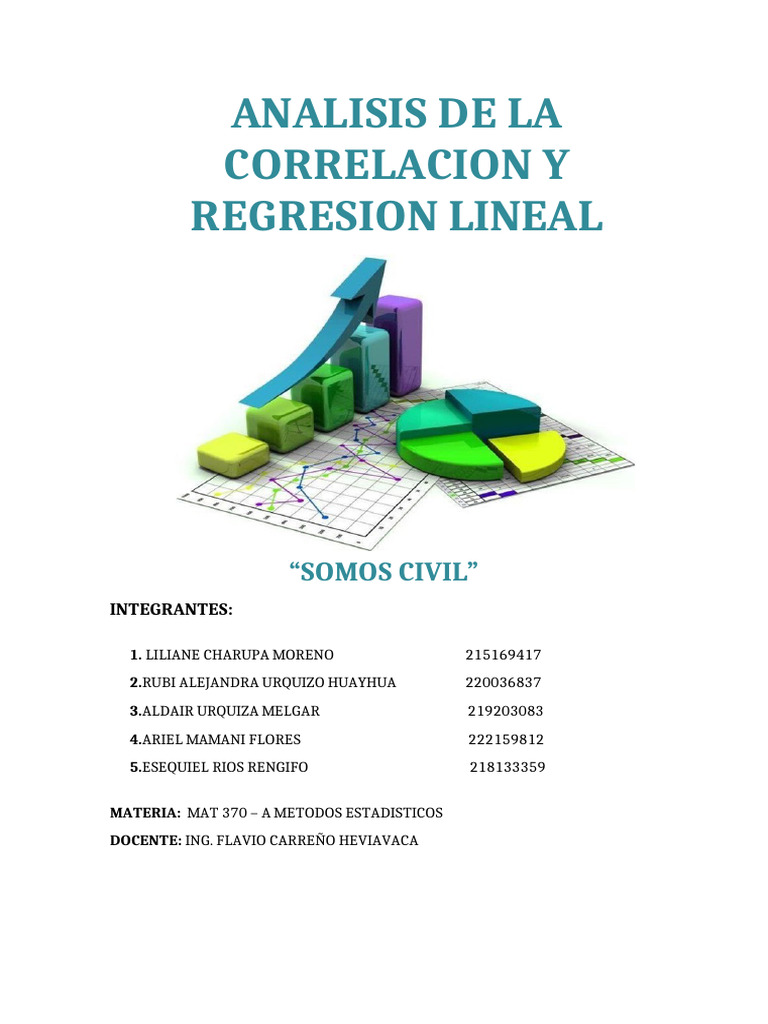 Correlacion y Regresion Lineal - Somos Civil. | PDF | Regresión lineal | Análisis de regresión