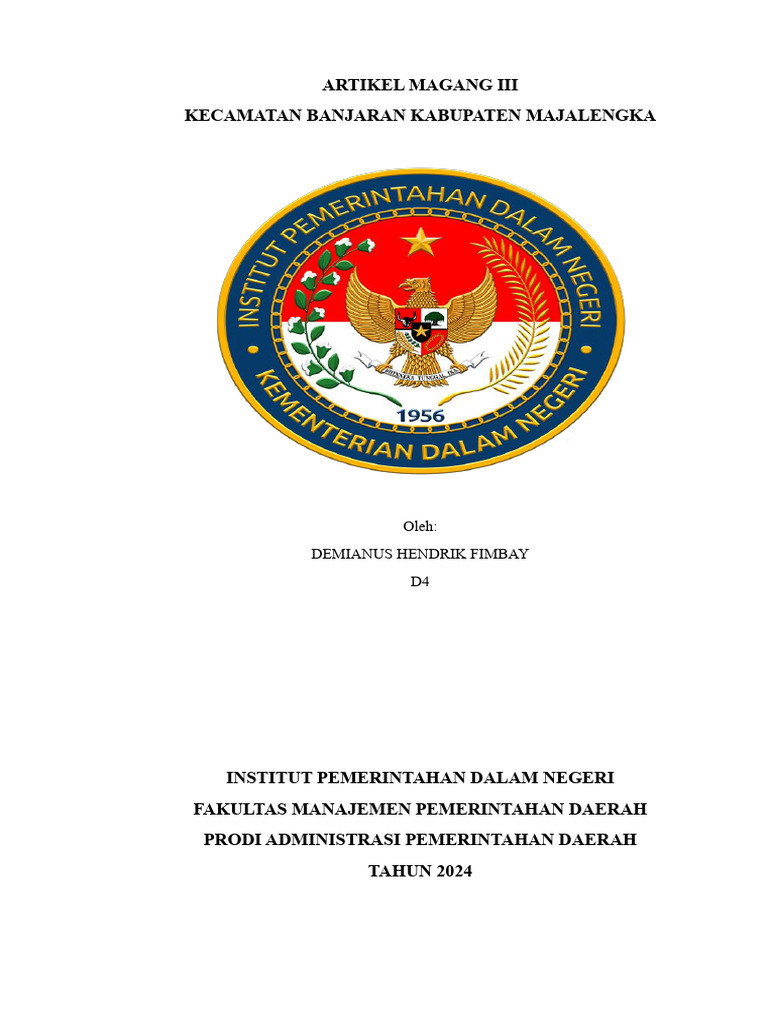 Artikel Magang Iii Demianus Hendrik Fimbay | PDF | Bisnis