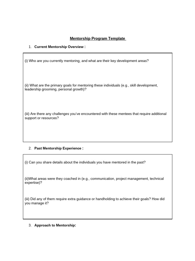 Mentorship Program Template | PDF