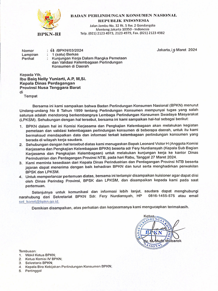 Surat No. 68 Kunker NTB | PDF