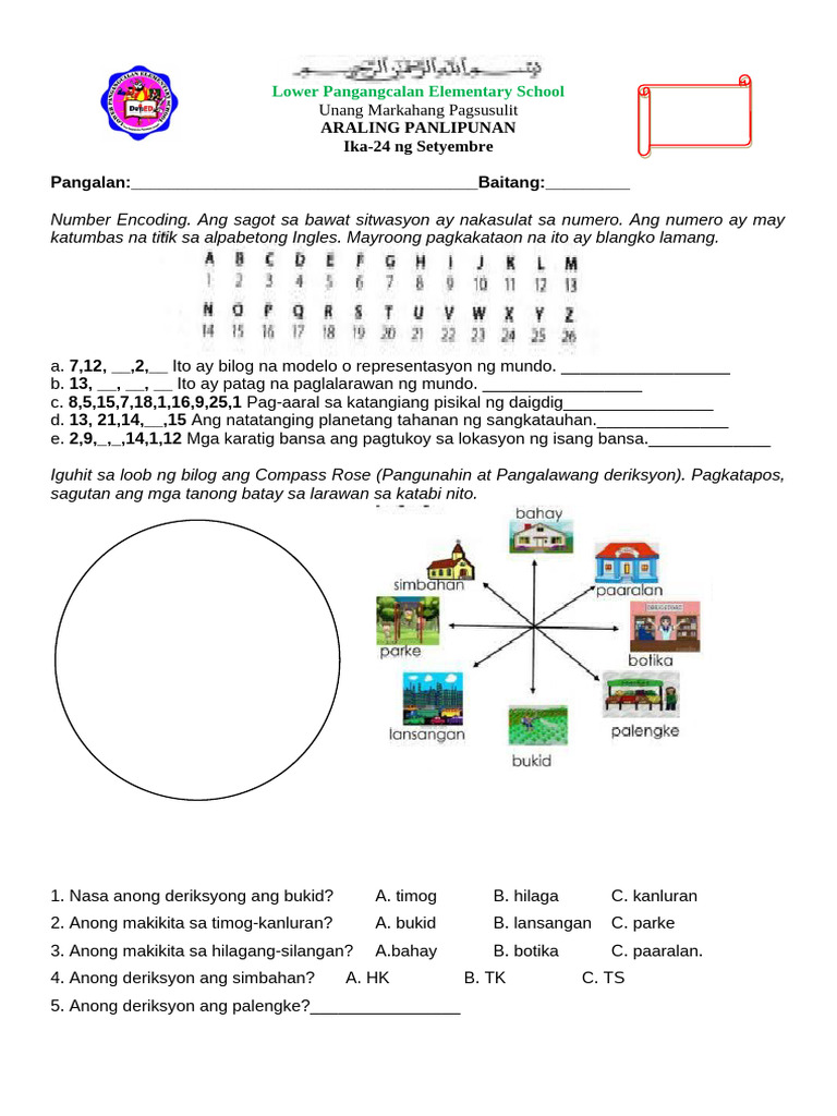 Pangalan: Baitang | PDF