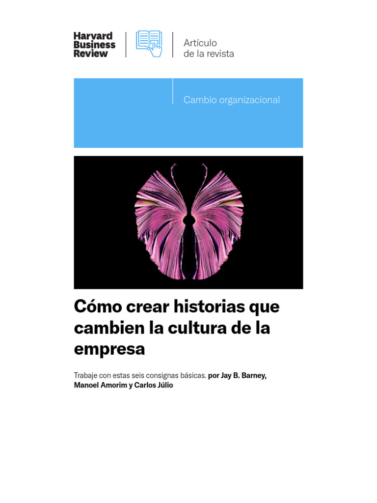 Como Crear Historias Que Cambien La Cultura de La Empresa | PDF ...