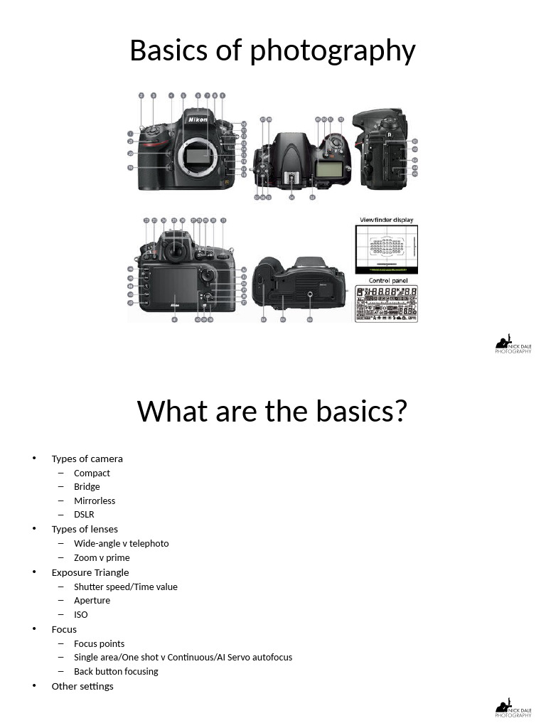 Basics of Photography | PDF | Camera Lens | Camera