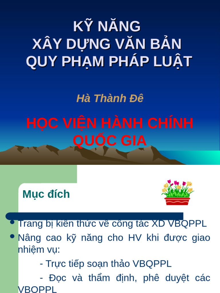 CVC Ths Thanh de CĐ 16 - Kỹ Năng XD VB QPPL | PDF