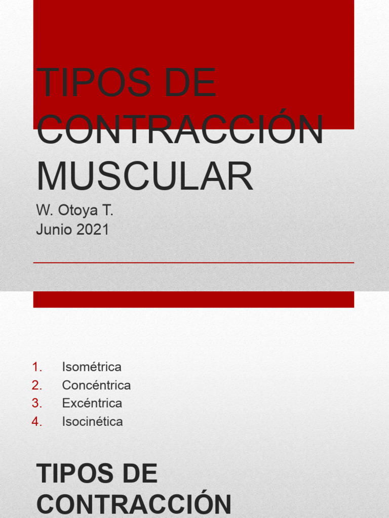Tipos de Contracción Muscular Explicados | PDF | Contracción muscular ...
