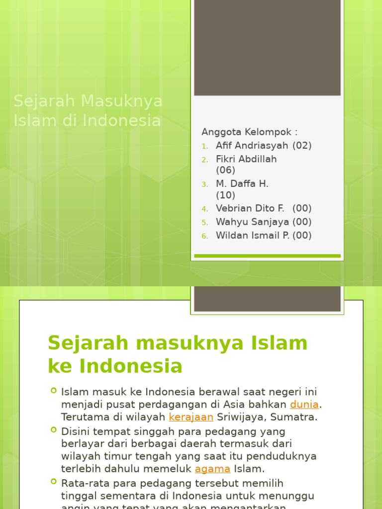 Sejarah Singkat Masuknya Islam di Indonesia | PDF