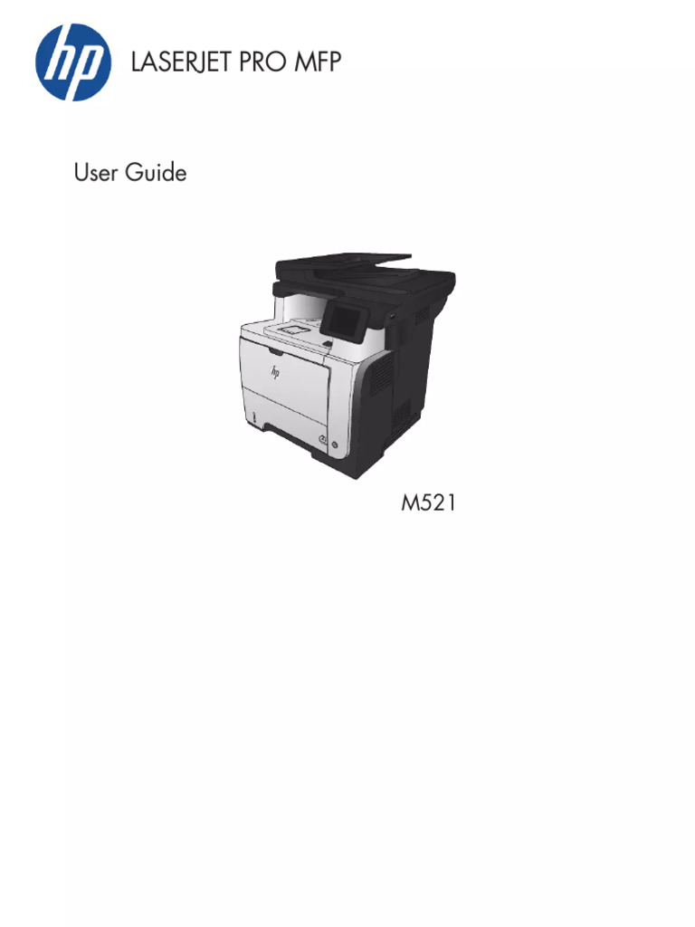Manual de Usuario HP LaserJet Pro M521DN (256 Páginas) | PDF | Informática