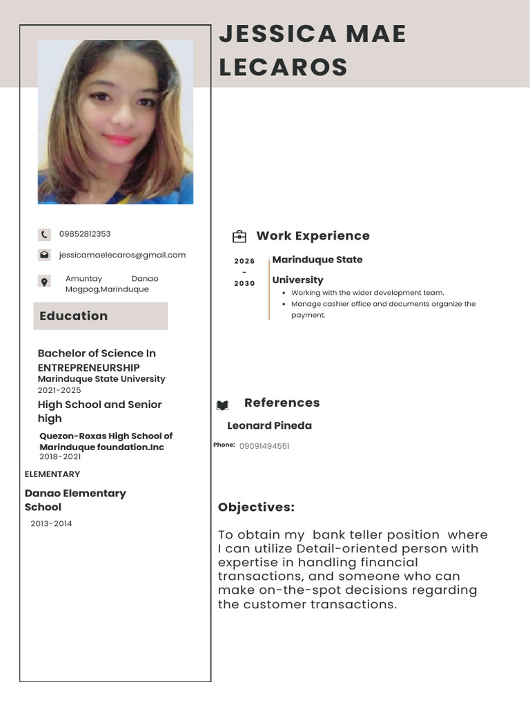 Simple Professional CV Resume | PDF