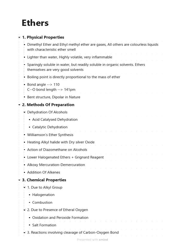 Ethers Outliner | PDF | Science & Mathematics