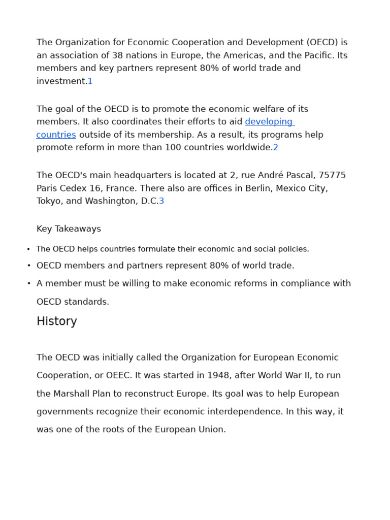 OECD | PDF | World Economy | Economies