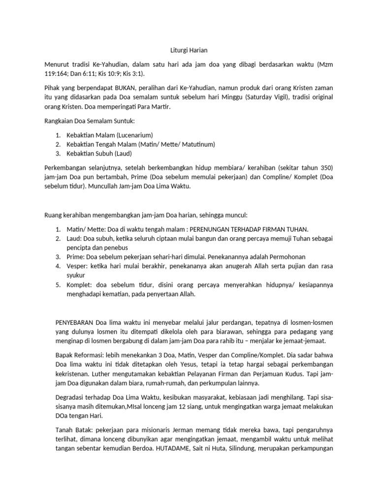 Penjelasan Doa Lima Waktu | PDF