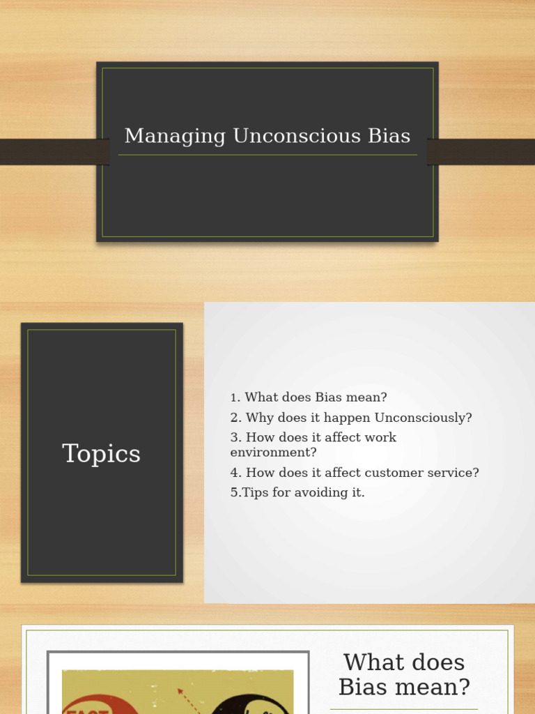 Managing Unconscious Bias | PDF | Lifestyle